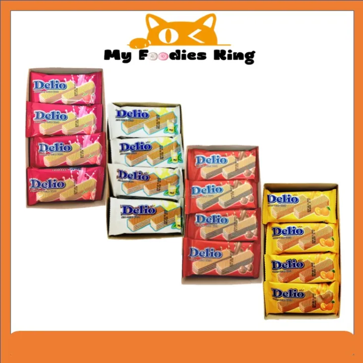 16g x 24pcs Delio Cream Wafer Strawberry /Chocolate / Milk / Orange ...