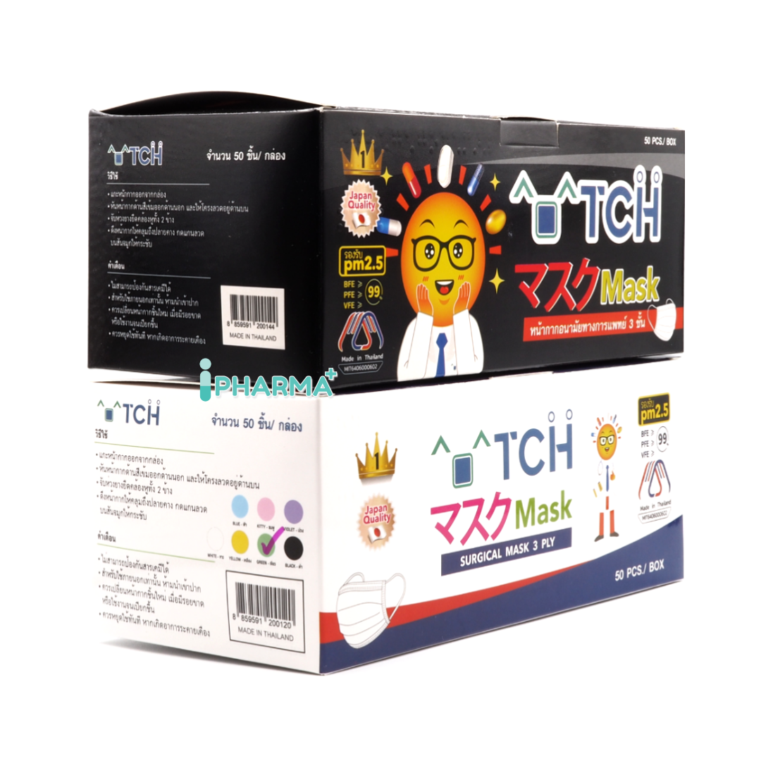 [รับประกันของแท้ 100%] TCH หน้ากากอนามัยทางการแพทย์ Surgical Mask จำนวน ...