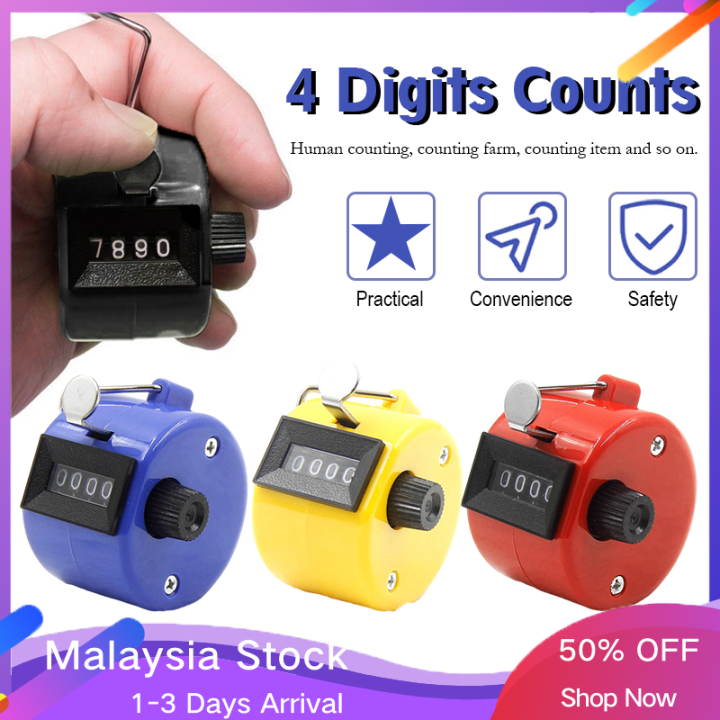 1 Pcs Tally Counter 4 Digits Counts Handheld Golf Tally Click Counter ...