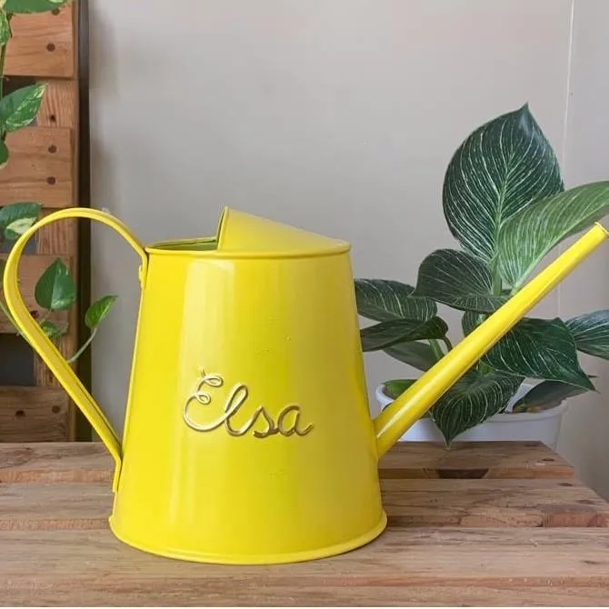 Personalized Watering Can 2L - Yellow [Little Bee's Garden] | Lazada PH