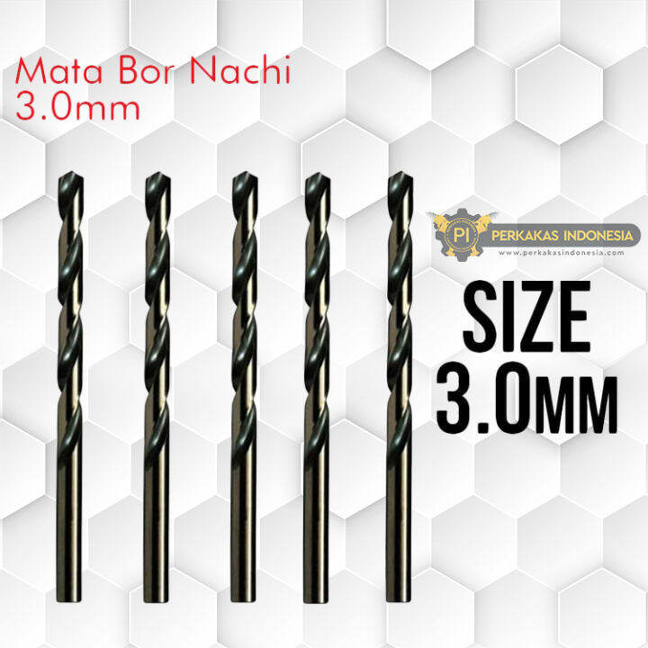 Mata Bor Besi NACHI 3.0 mm Industrial Quality Bor Kayu Logam Galvalum Stainless Aluminium Metal ...