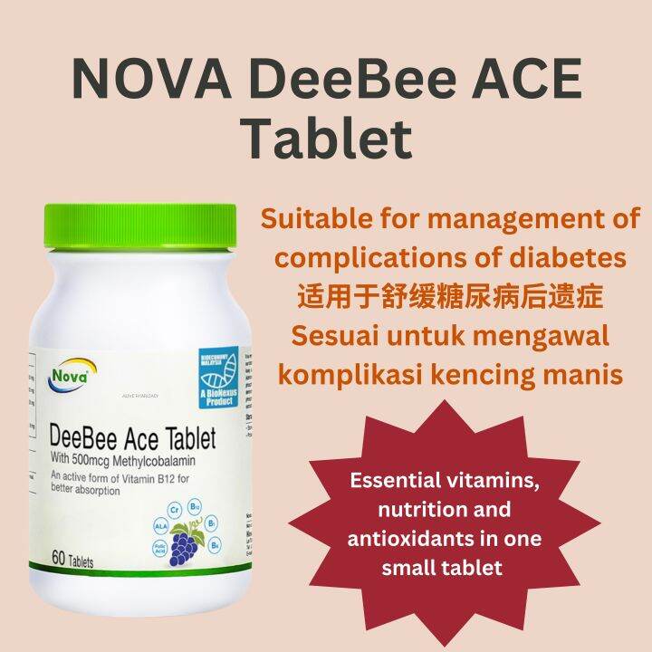 NOVA DeeBee 100's Tablets / NOVA DeeBee Ace 60's Tablets [Sugar Control and Management of ...
