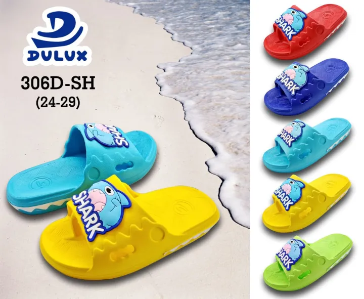 Sendal Anak Cowok Selop Motif Ikan Paus Baby Shark Merek Dulux 306D ...