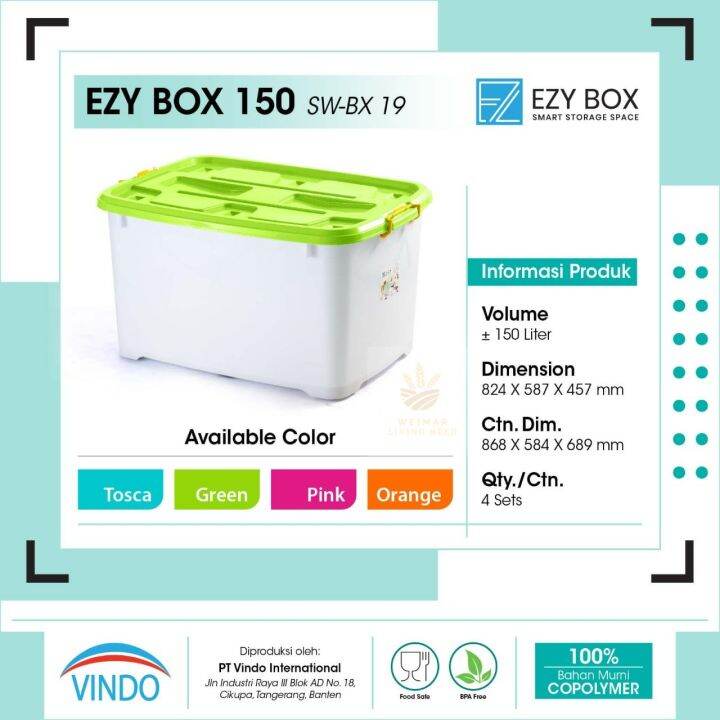 Kontainer Box Ezy Box 150 Liter | Lazada Indonesia