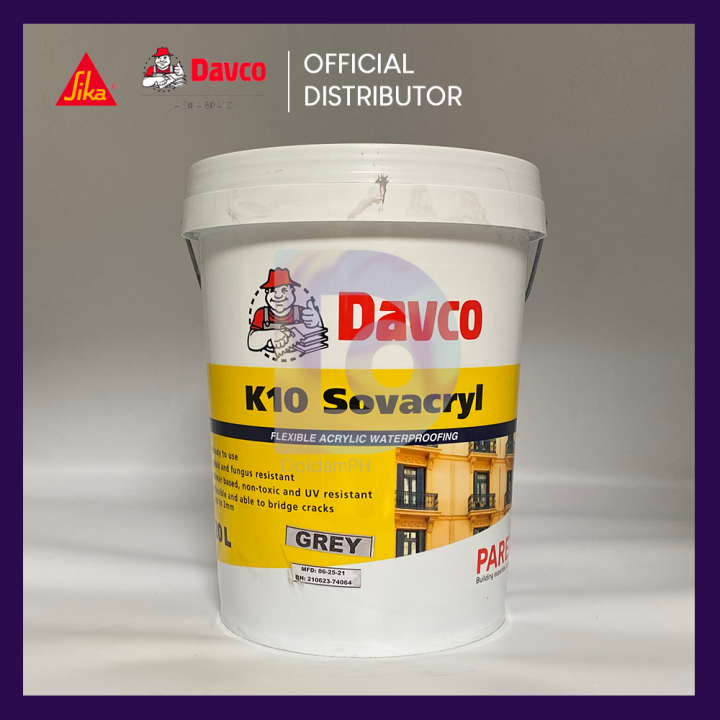 DAVCO K10 SOVACRYL PH (Liquid Waterproofing Membrane for Roofs and ...