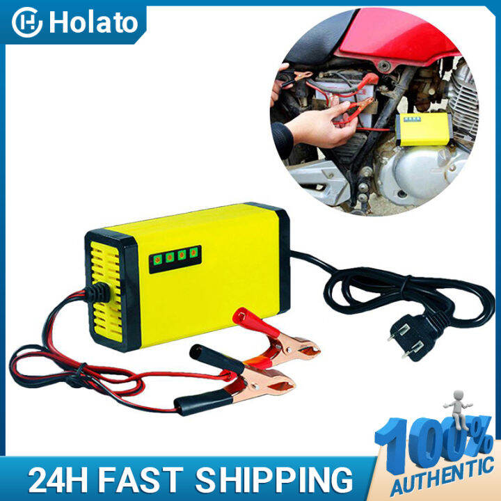 12V 3A Smart Car Battery Charger Full Automatic Portable Lead Acid ...
