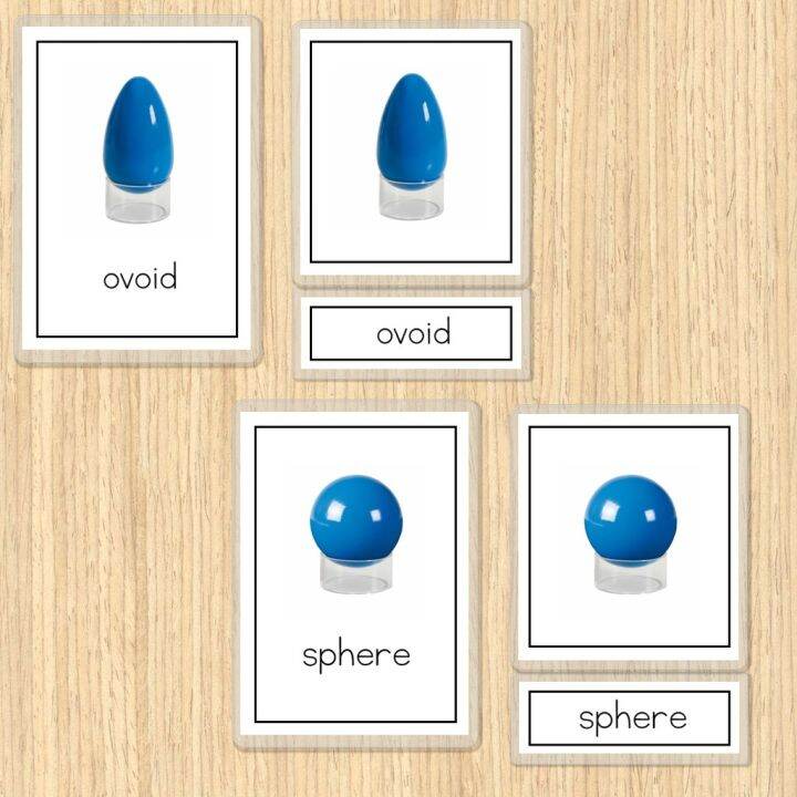 Geometric Solids - Montessori Three Part Cards - Nomenclature Cards ...