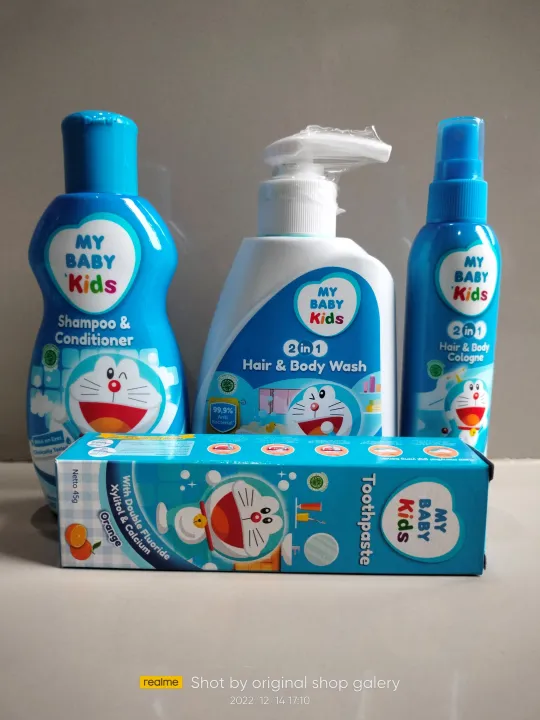 Paket Perlengkapan Mandi Anak My Baby Kids Doraemon Series varian Blue ...