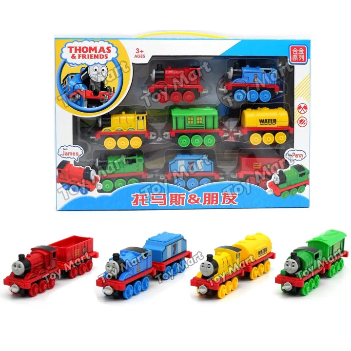 Thomas Friends Die Cast Alloy Metal Train 8 in 1 Toy Box Set Thomas Train Set | Lazada PH