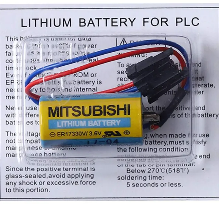 Mitsubishi MRBAT ER17330V 3.6V 1700mAh PLC Lithium Battery A6BAT 17330 ...