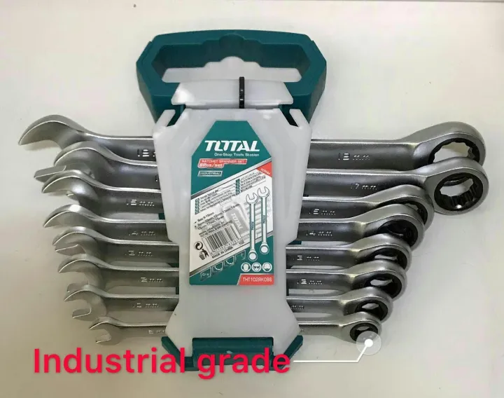 Total 8pcs ratchet spanner set 8-19mm THT102RK086 (industrial supply) | Lazada PH
