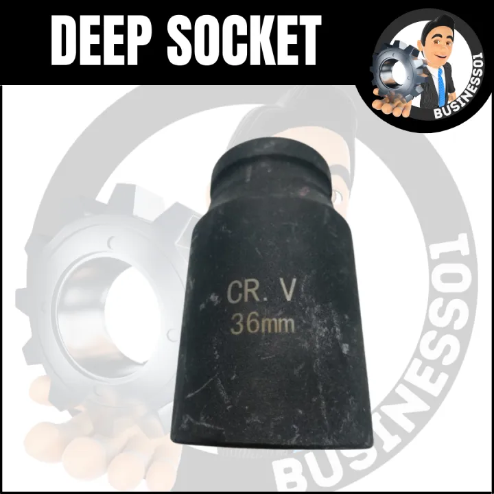 Deep Socket 3/4" Drive 36Mm Carbon Black Chrome Vanadium High Quality ...