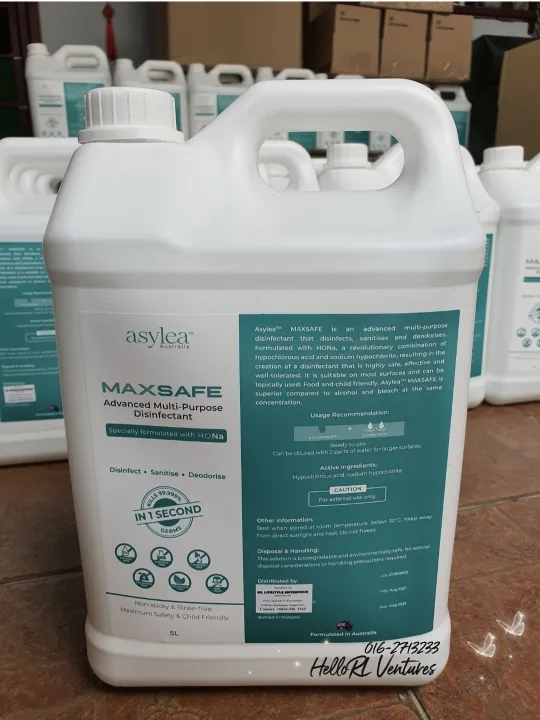 Food Grade Disinfectant - Asylea MAXSAFE HONa Water Advanced Multi ...