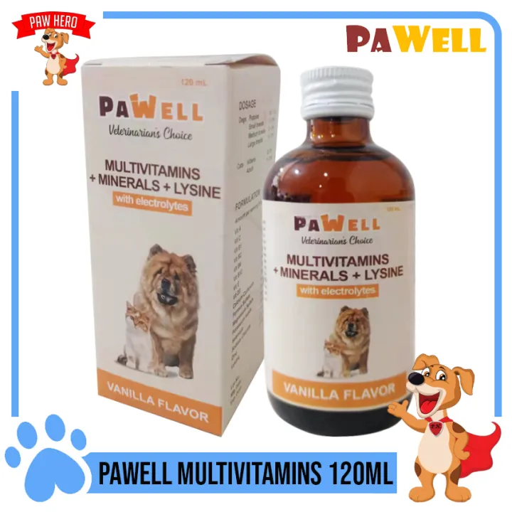 PAW HERO Pawell Pet Multivitamins + Minerals + Lysine with Electrolytes ...