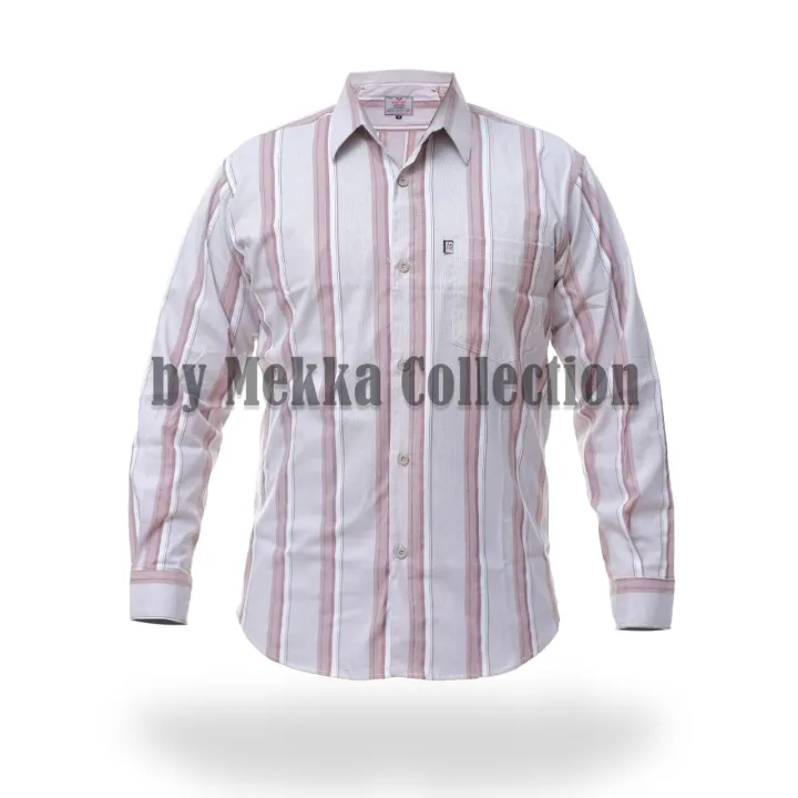 Kemeja Pria Dewasa - Kemeja Kantor Premium - Kemeja Polynosic Salur ...