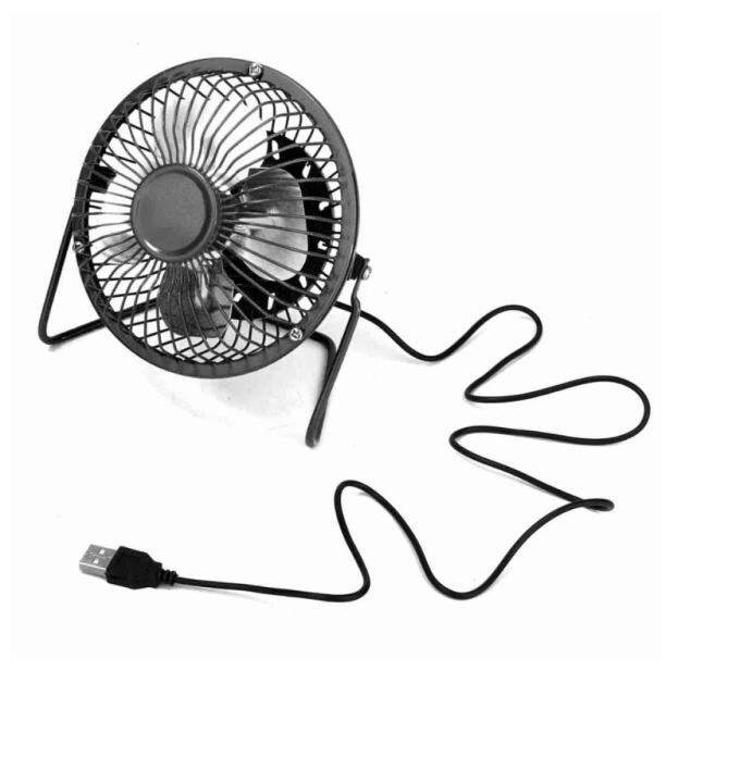 (BLACK) 5-Inch USB Desk Fan, Portable Mini Personal Fan, Super Quiet ...