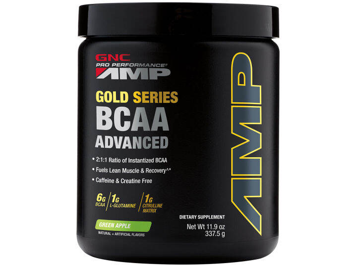 GNC PRO-PERFORMANCE® AMP GOLD BCAA Advanced Green Apple (337.5g ...