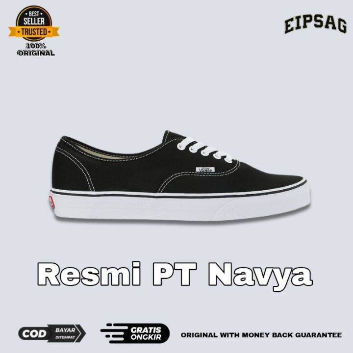 Vans Authentic Black White Classic RESMI PT NAVYA | Lazada Indonesia