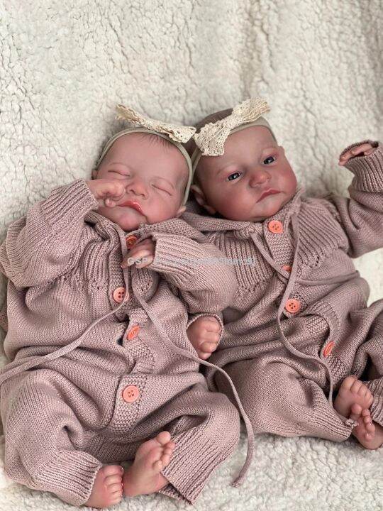 19inch Already Finished Bebe Reborn Doll Twins Levi Awake Sleeping ...