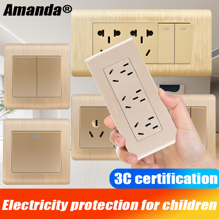 Switch Socket Universal Wall Socket Outlet 118 Type Electrical Switch ...