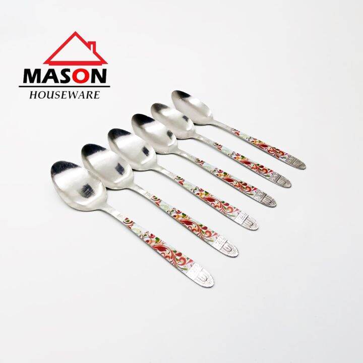 Mason SENDOK MAKAN / SENDOK SNLESS TEBAL SET MEREK MASON MOTIF BATIK ...