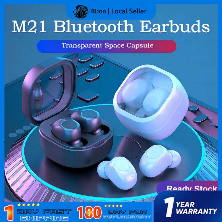 Rlion Earbuds M21 TWS Bluetooth Earphones Stereo Wireless Noise ...
