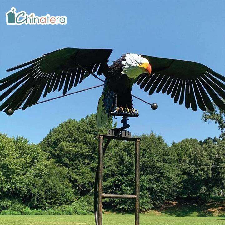 Eagle Windmill Sculptures Metal Bald Eagle Yard Art Outdoor Statue ...
