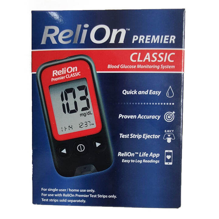 Relion Premier Blood Glucose Monitoring System, Classic by Reli On ...