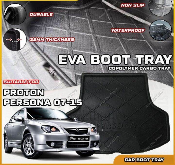 📥 For Proton Persona 07-15 EVA Copolymer Car Boot Tray Luggage Cargo ...