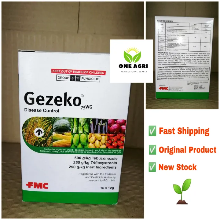 Gezeko 75 WG Disease Control Tebuconazole/Trifloxystrobin 1box (10gx12 ...