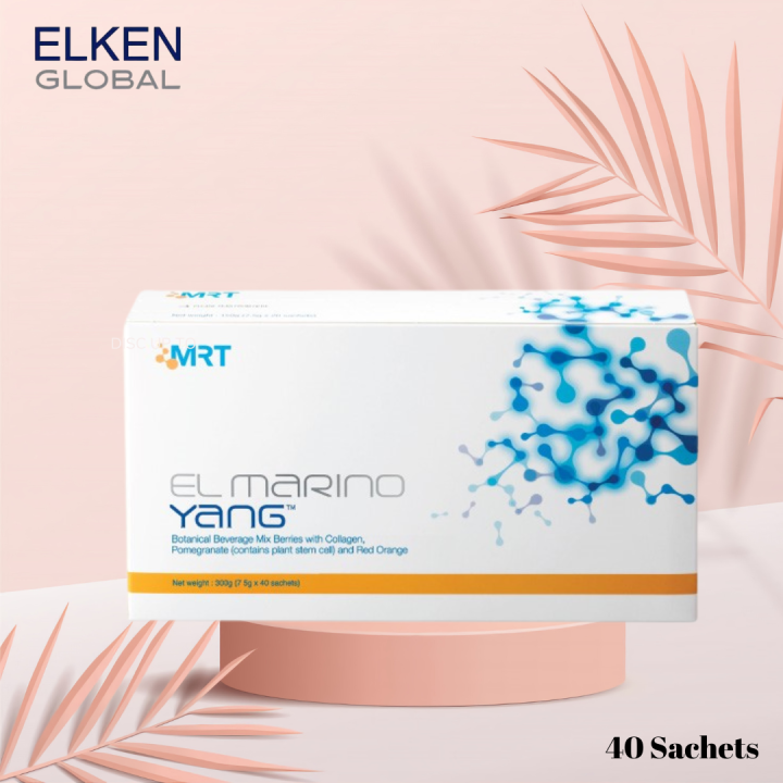 Elken El Marino Yang I Botanical Beverage Mix Berries with Collagen I Anti Aging (40 Sachets ...