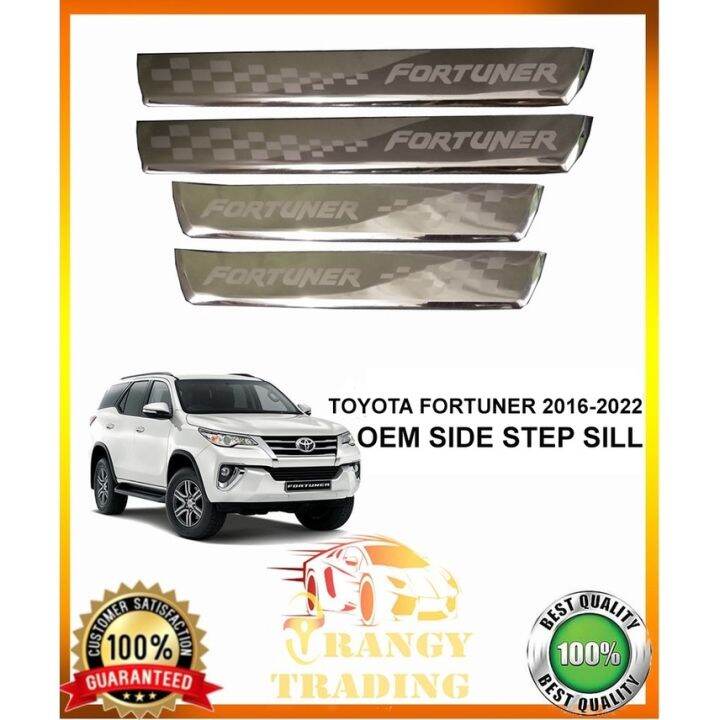 Toyota Fortuner 2016 to 2023 OEM Side stepsill / Step sill Stainless ...