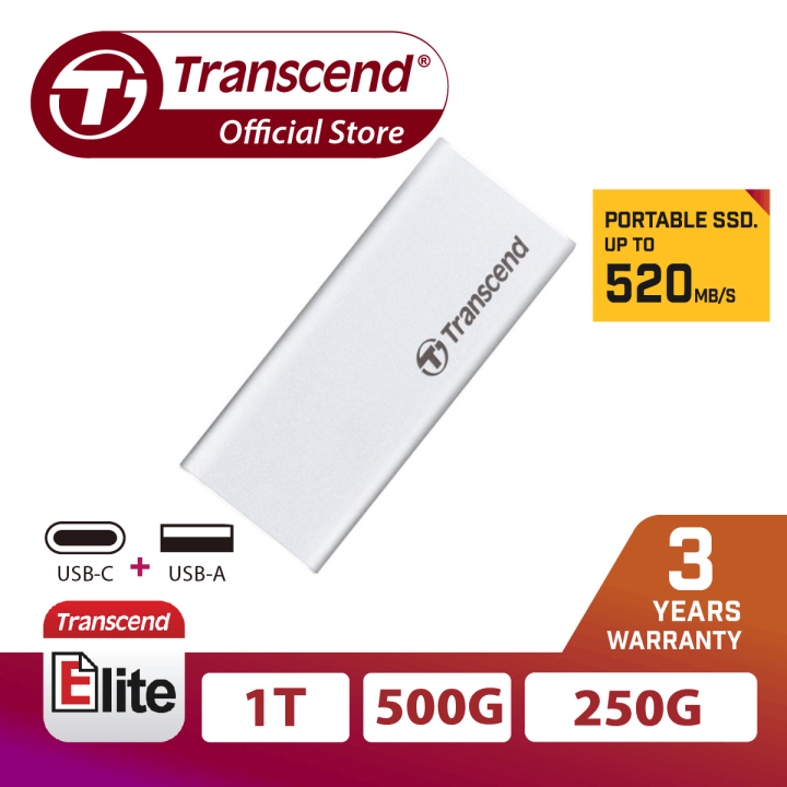 Transcend ESD260C External SSD 3D NAND Type-C (250GB/500GB/1TB) | Lazada