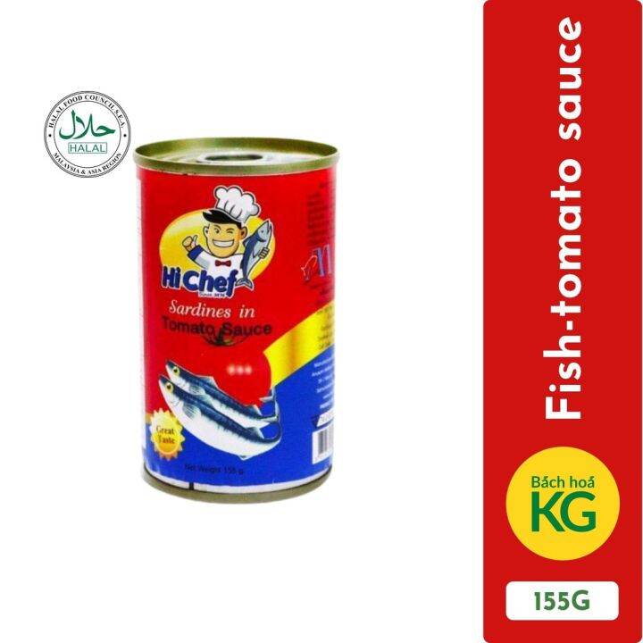 HI CHEF canned fish 155g - Ikan dalam tin - 皮尔查德 - Cá mòi Hi Chef 155g ...