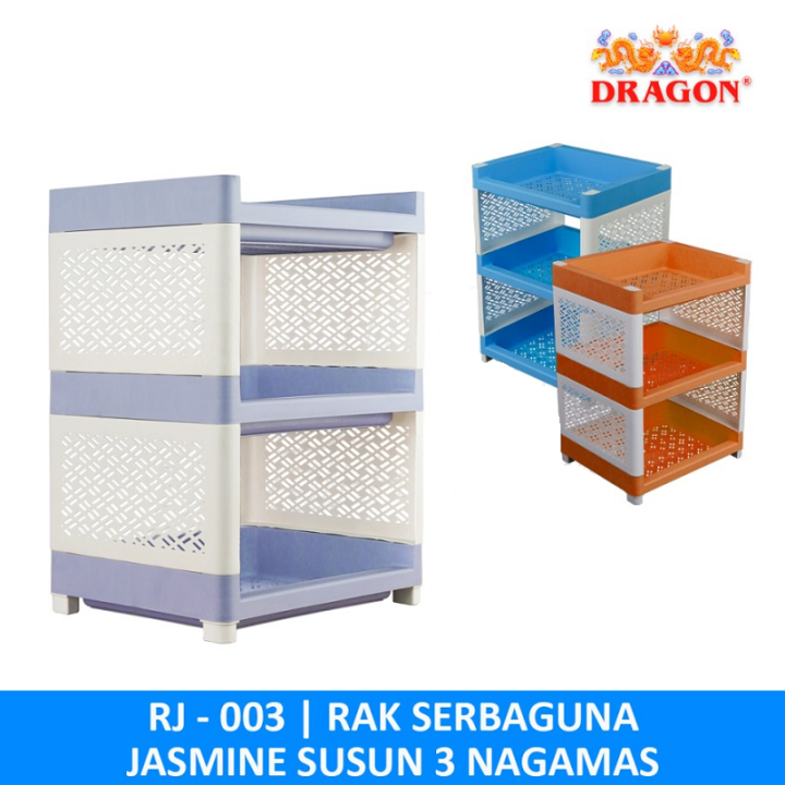 RSTK Rak Plastik Serbaguna Jasmine Nagamas Susun 3 | Rak Tabitha ...