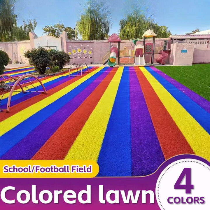 30MM Artificial lawn rainbow grass DIY 2M x 5M Garden Backyard Indoor ...
