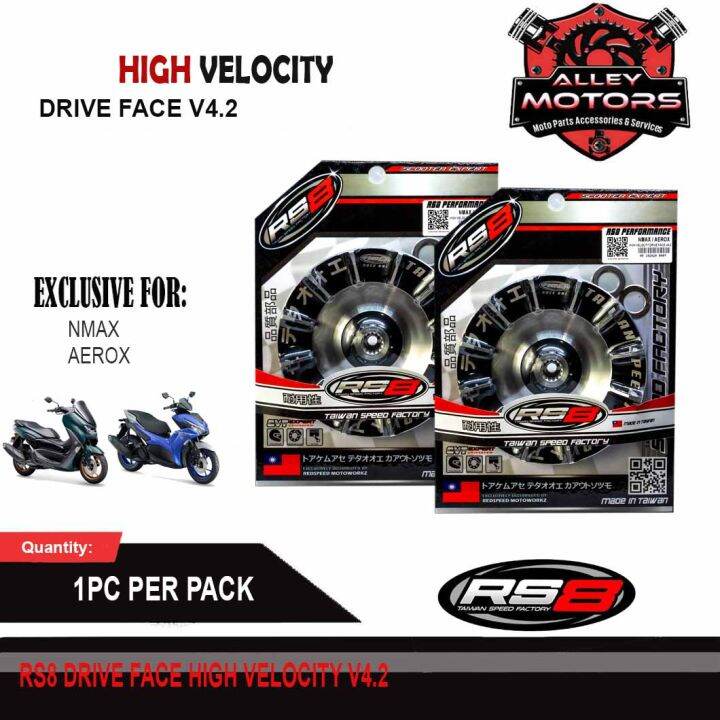 RS8 DRIVE FACE HIGH VELOCITY FOR NMAX/AEROX V4.2 By Alley Motors ...