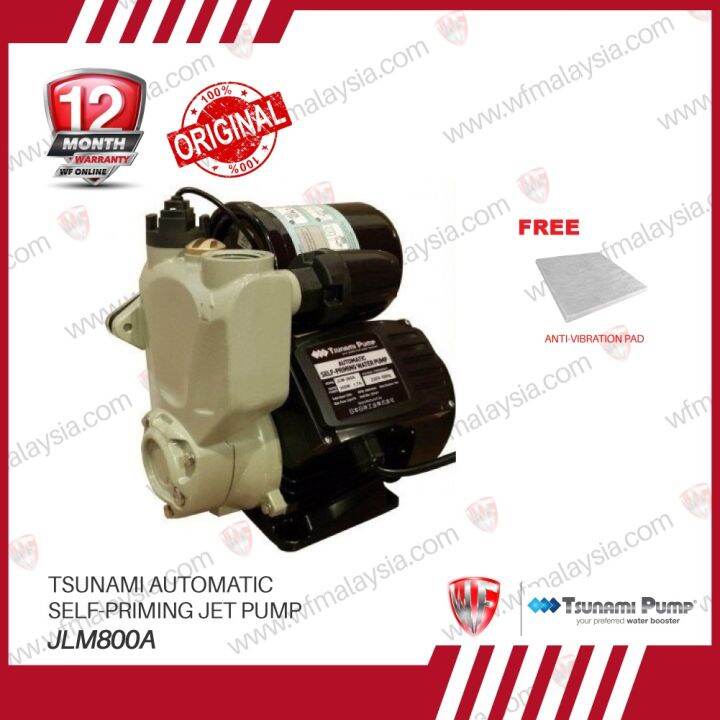 TSUNAMI JLM800A Home Automatic Self-Priming Jet Pump c/w Free Gift JLM ...