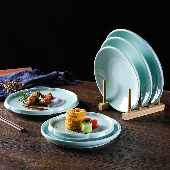 เคลือบสีเขียวสไตล์จีน Fengying เครื่องใช้โต๊ะอาหารเซรามิคคลับโรงแรม ...