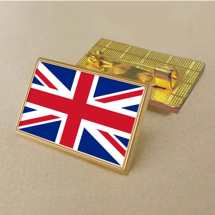 British flag pin 2.5*1.5cm zinc die-cast PVC colour coated gold ...