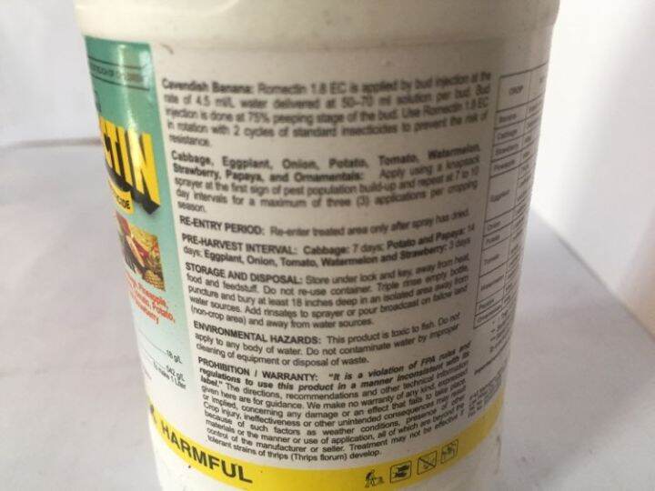 Romectin 1.8 EC Insecticide 250ml | Lazada PH