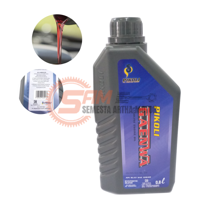 Pikoli Gaenwa 4T 800ml 10w40 Synthetic Blend Oli Motor Bebek Sport 0.8L ...