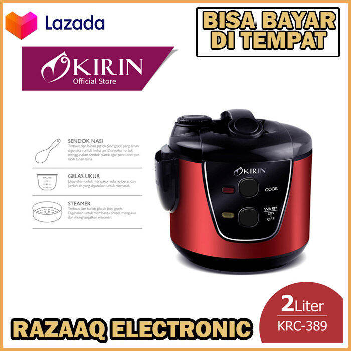 KIRIN KRC 389 Rice Cooker 2 liter Panci Luar Dalam Stenlies | Lazada Indonesia