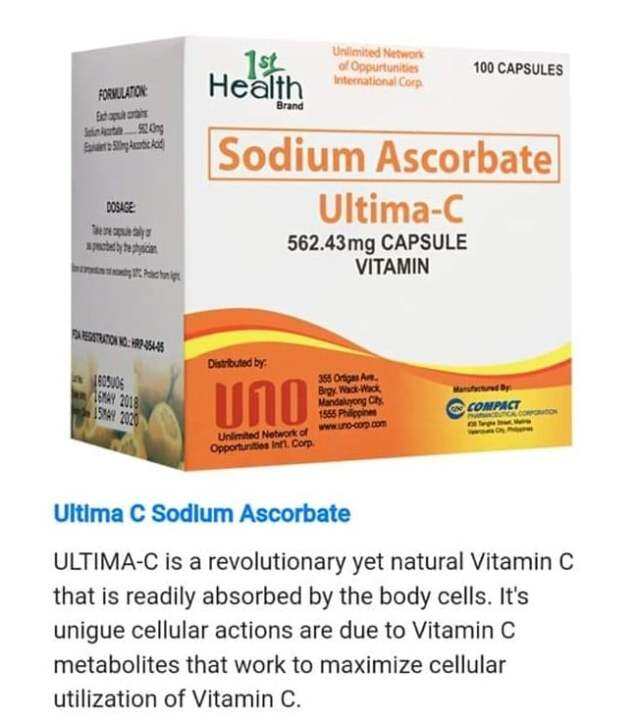 ULTIMA C 100 CAPSULE, 10 BLISTER VITAMINS NA PAMPATABA, SAFE AND ...