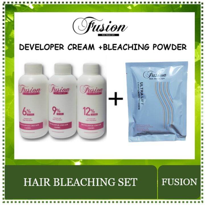 Fusion Hair Bleaching Set (Hair Bleaching Powder Developer Cream ...