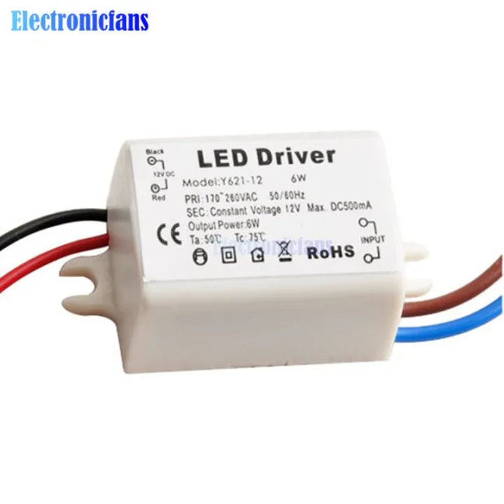DC 12V 6W Watt High Power LED Driver Constant Current Module AC170V ...
