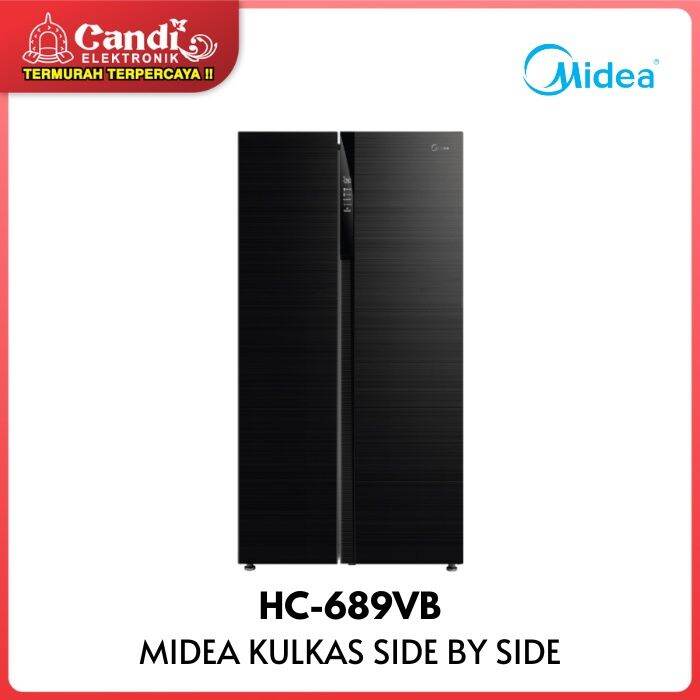 MIDEA Kulkas Side By Side HC-689VB | Lazada Indonesia