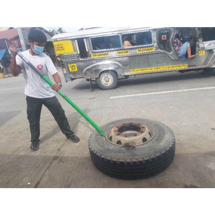 Manual bead breaker hand tool, slide hammer, ram bar, tire changerl ...