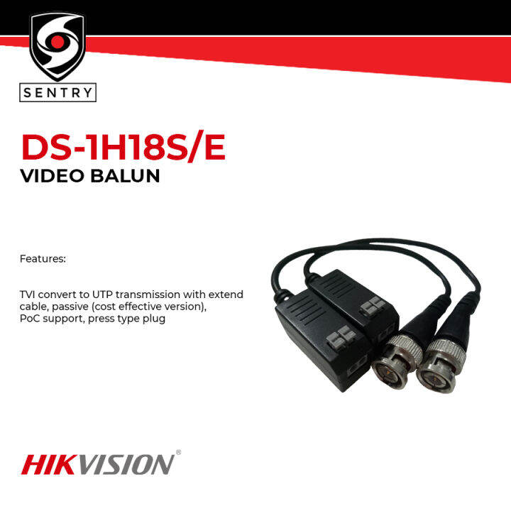 HIKVISION DS-1H18S/E VIDEO BALUN | Lazada PH