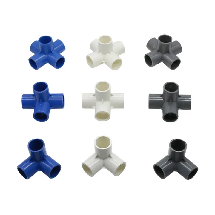 [LDMD] PVC Three-dimensional 3 way 4 Way 5 Way Water Pipe Connector Innner Diameter 25mm Pipe ...
